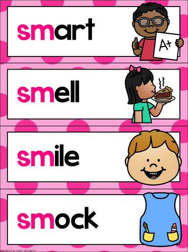 Blends Phonics NO PREP Printables for "sm" by Tweet Resources | TpT