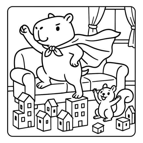 Capybara Days Coloring Pages | 45 Cozy & Fun Animal Activity Sheets