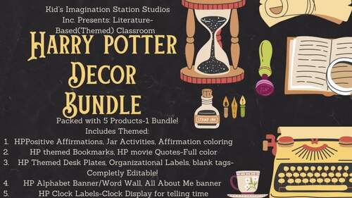 Harry Potter/Wizard Themed Decor Bundle-5 Products-Affirmations ...