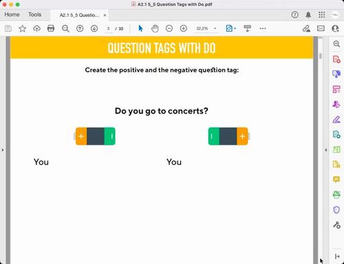 ESL Elementary Lesson: Learn Question Tags with the Verb 'To Do'