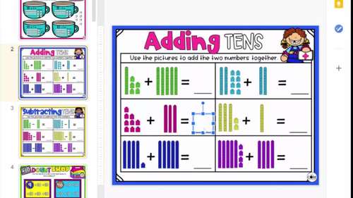 Add & Subtract to 100 - Digital Math Activities - 1st Grade Math Practice