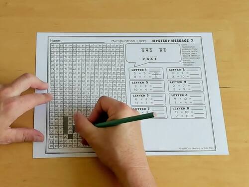 Winter Multiplication Facts Mystery Message Math Activities | TPT