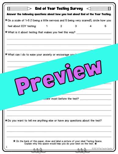 State Testing Survival Pack for Student Motivation and Encouragement