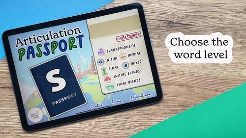 Articulation Passport Game - S - PowerPoint & Boom Cards™ No Prep Digital