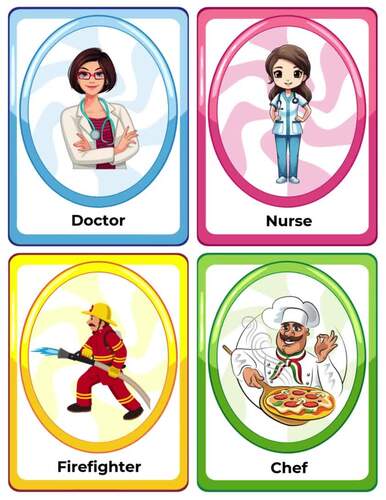 Community Helpers Flashcards for Early Learners. by Scholarly Supplies