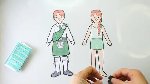Irish Paper Doll St. Patrick's Day Craft Cultures Around The World Ireland