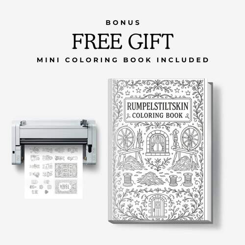 Rumpelstiltskin Classic Children Story Clipart + Mini Coloring Book