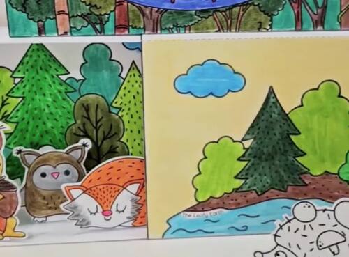 Forest Scene Box Craft, Habitat Diorama, Woodland, Rainforest, Paper ...