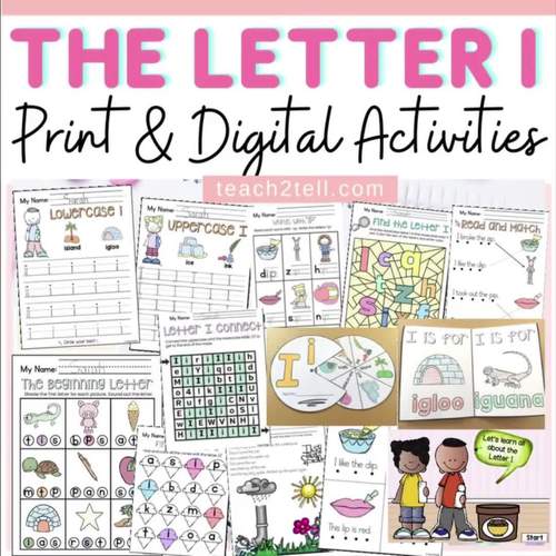 Alphabet Letter of the Week Letter I Print & Digital by Teach2Tell