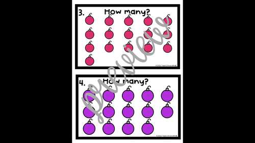 Christmas Teen Numbers Counting 11-20 Task Cards 1:1 Correspondence