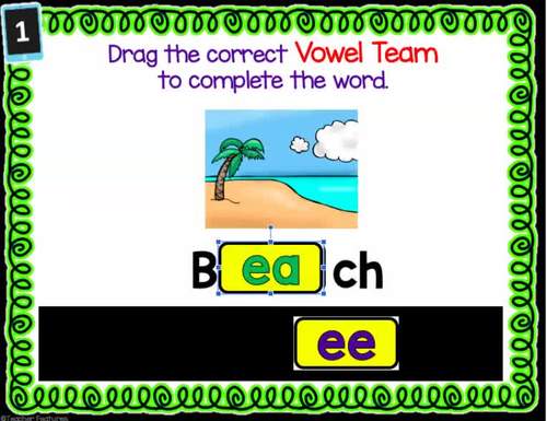 EE & EA Vowel Teams & Diphthongs: Find the Missing Letters Phonics Boom ...