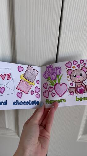 Mini Coloring Books / Coloring Pages for Valentine’s Day, February
