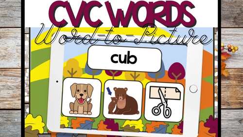 KINDERGARTEN CVC Words (Short O & U) 25 BOOM CARDS | Fall Theme | Word ...