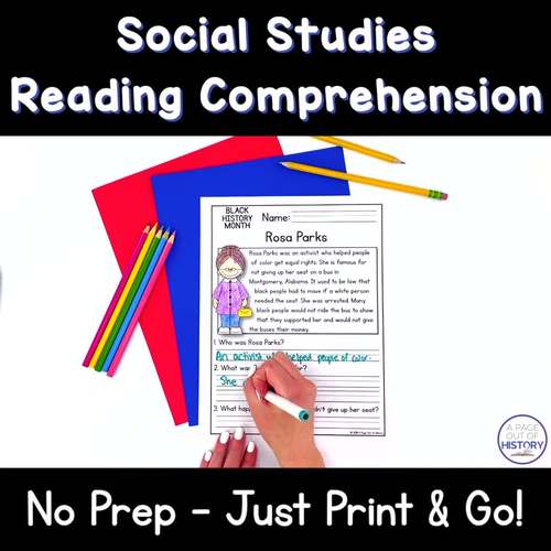 K-2 Social Studies Reading Comprehension Passages Mega Bundle | TPT