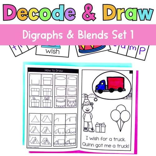 Decodable Readers Digraphs & Blends Set 1 | Directed Drawing Books ...