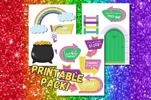 Printable Leprechaun Trap Sign Pack for St. Patrick's Day | TPT