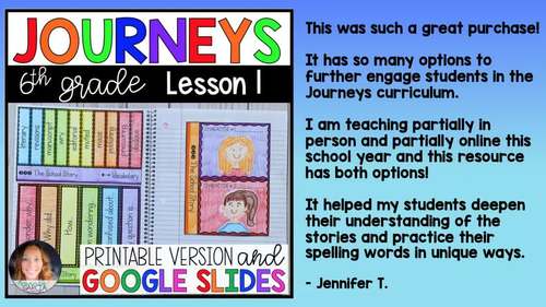 Journeys 6th Grade Unit 1 BUNDLE: Interactive Supplements 2014/2017 ...