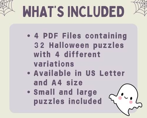 32 Halloween Puzzles | Puzzles for Toddlers | Preschool Homeschool ...