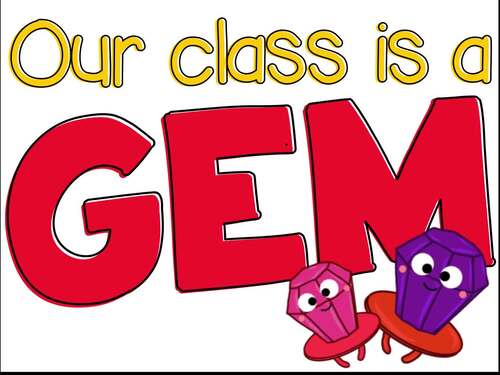 Ring Pop Back to School Bulletin Board- Our class is a Gem (Editable)