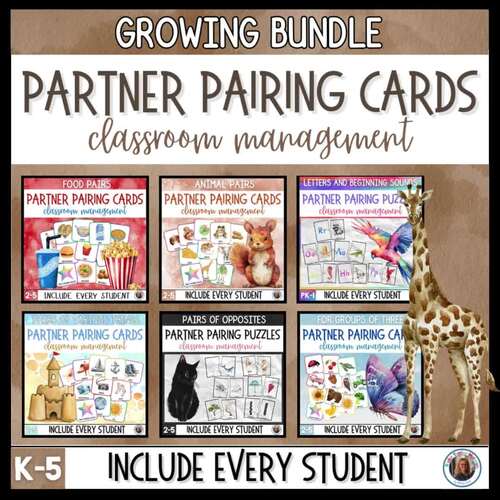 Partner Pairing Cards | Growing Bundle | Class Management | Inclusive ...