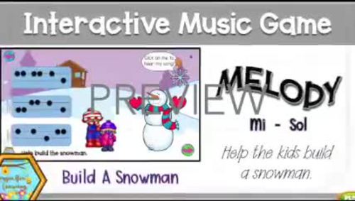 Build a Snowman - Mi-Sol Melodies- Interactive Listening Activity