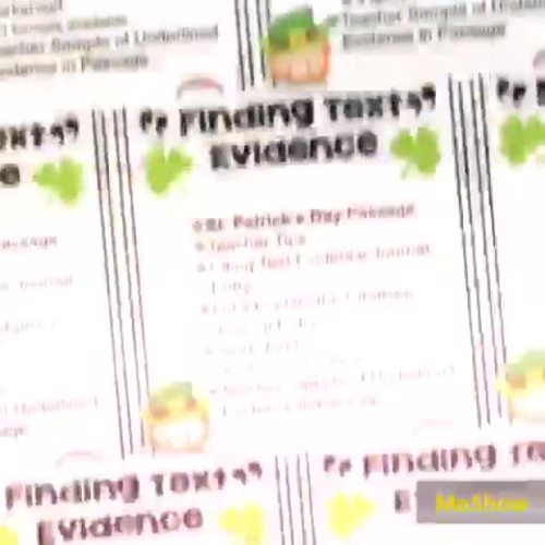 St. Patrick's Day Reading Passage | Finding and Citing Text Evidence