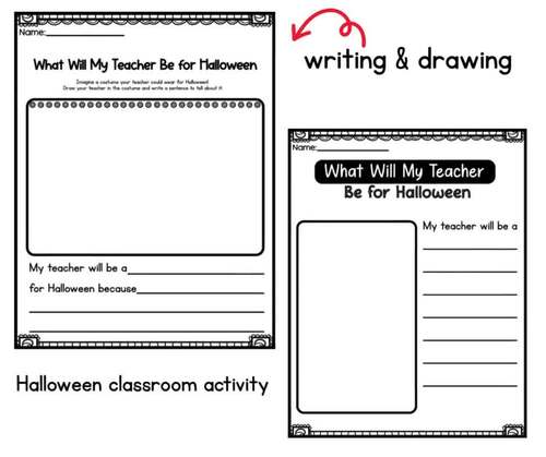 What Will My Teacher Be for Halloween? | Halloween Writing Activity