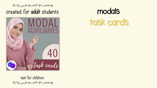 Modals in Grammar Review and Remediation for Adult ESL | Task Cards
