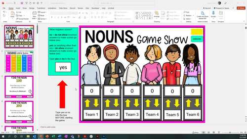 Nouns Jeopardy-Style Review Game Show by Create-Abilities | TpT