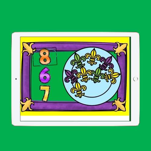Cherche les nombres de 0 à 10 | Mardi Gras | Counting in French Boom cards