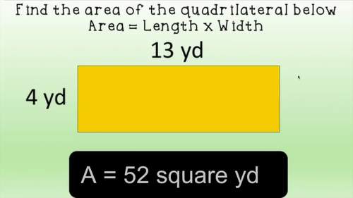 Area of Quadrilaterals Google Classroom™ Digital Flash Cards {4.MD.3}