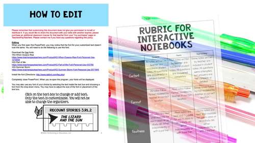 EDITABLE Reading Interactive Notebook | 2nd Grade Literature Reading ...