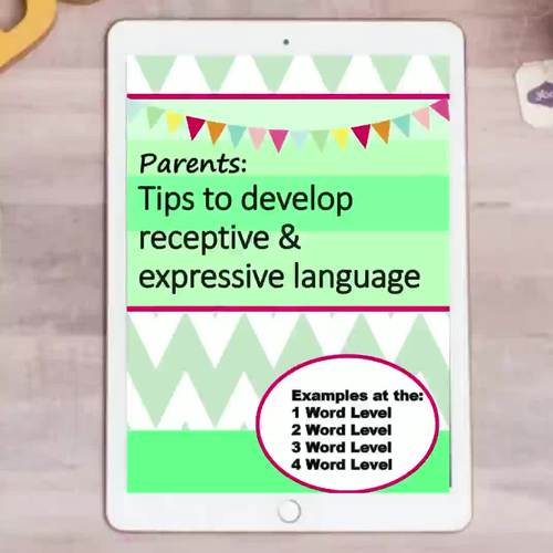 Receptive and Expressive Language Tips by The Mellow SLP | TpT