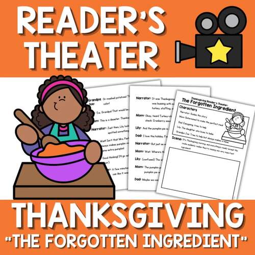 Funny Thanksgiving Play Readers Theater Activity for 3rd 4th 5th Grade