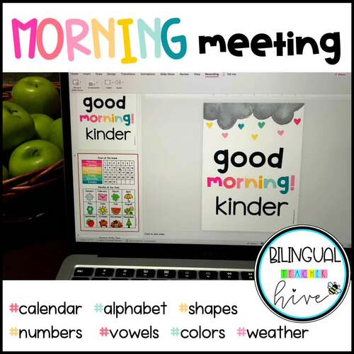 Morning Meeting Interactive Booklet by Bilingual Teacher Hive | TPT
