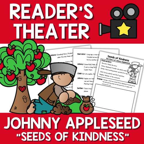 Johnny Appleseed Readers Theater | Apple Day Activities Reading Centers ...