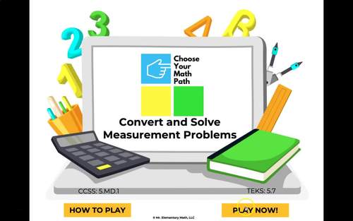 5th Grade Digital Math Game | Measurement Problems | Distance Learning
