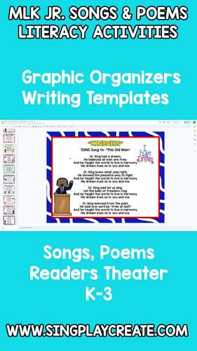 Martin Luther King Jr. Songs, Poems and Readers Theater- Writing ...