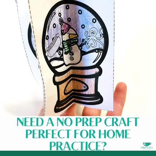 Winter Articulation Craft - No Prep 3D Snowman Speech Therapy Activities