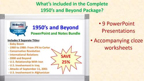 1950's and Beyond PowerPoint and Notes Bundle by MrBerlin | TPT