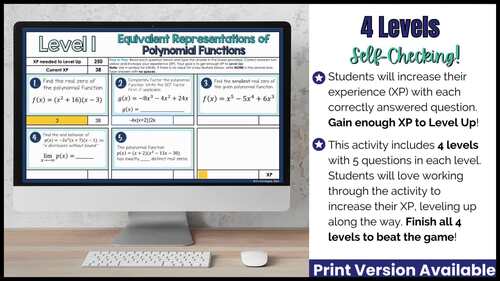 Equivalent Representations AP Precalculus 1.11 Self-Checking Activity