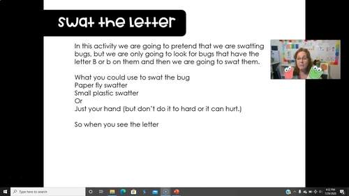 ABC Bug Swat Virtual Game for Remote Learning by Teaching Preschoolers