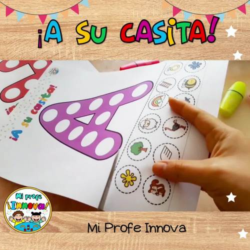 JUEGO DE VOCALES en español / A SU CASITA / PDF by Mi Profe Innova