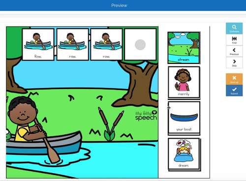 Row, Row, Row Your Boat | An Adapted Nursery Rhyme (+BOOM Cards)