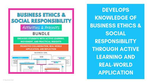 Business Ethics & Social Responsibility Activity and Project Bundle