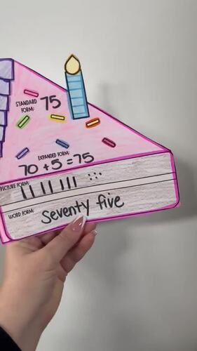 Birthday Math Place Value Craft by The Teaching Diva Corner | TPT