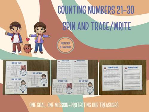 Dollar Deals! Counting Numbers to 30 Spin and Trace Kindergarten Math ...