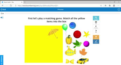 All About The Color Yellow- Language BOOM Cards by Petite Speech Geek