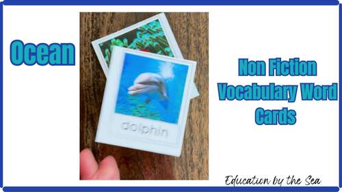 Ocean Non Fiction Picture Word Cards K-2 and ESL by Education by the Sea