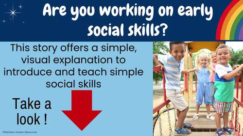 Greeting Friends Social Story with Photos | Autism Social Skills | How ...